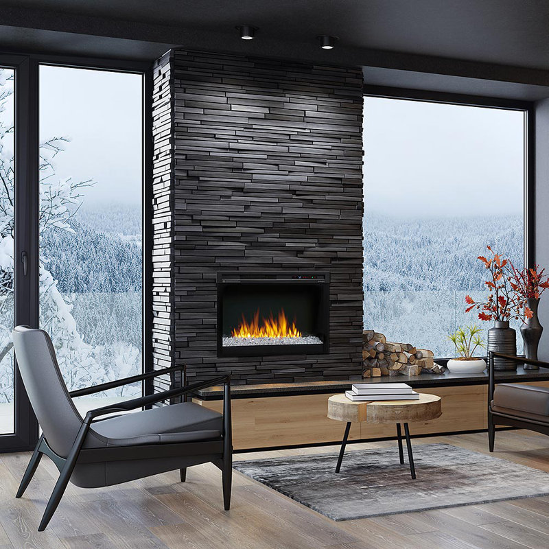 Dimplex 33-In Multi-Fire XHD Contemporary Electric Fireplace Insert with Acrylic Embers - 1000 ...